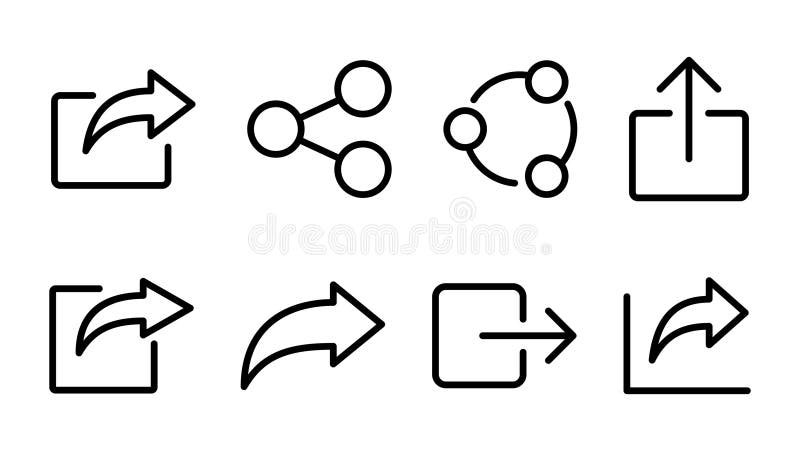 Share Icon . Sharing Vector Icon Stock Vector - Illustration of ...