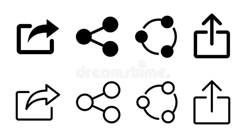 Share Icon . Sharing Vector Icon Stock Vector - Illustration of sign ...