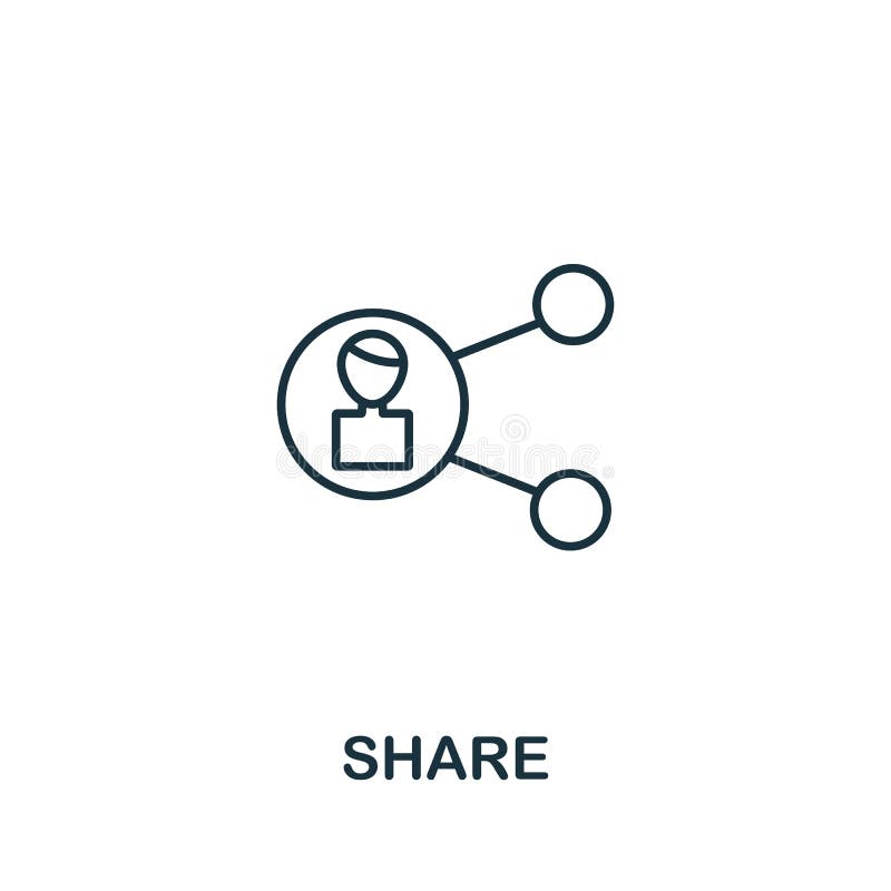 Share Icon from Teamwork Collection. Simple Line Element Share Symbol ...