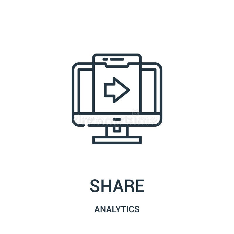 Share Icon Vector from Design Thinking Collection. Thin Line Share ...