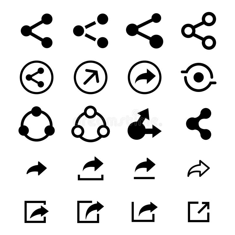 Share Icon Vector Sign and Symbol Isolated on White Background, Share ...