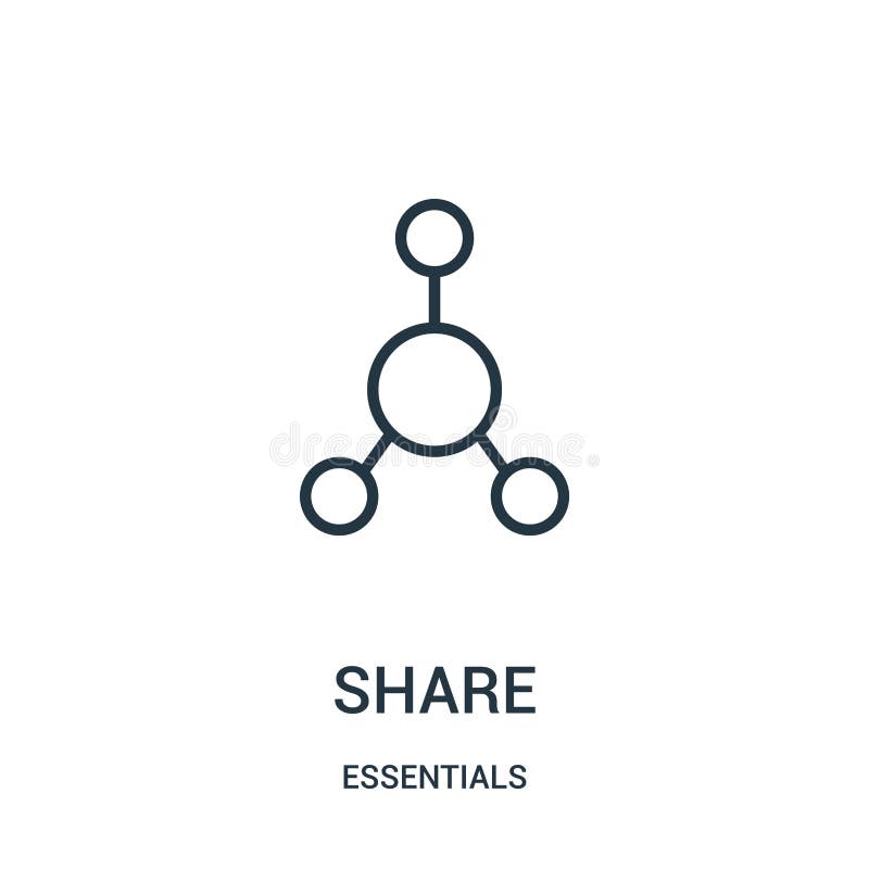 Share Icon Vector from Essentials Collection. Thin Line Share Outline ...