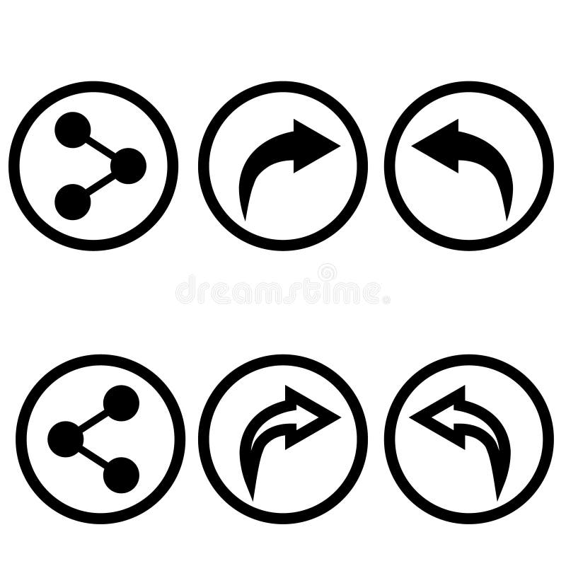 Share Icon Vector Set. Sharing Pack Illustration Symbol Collection ...
