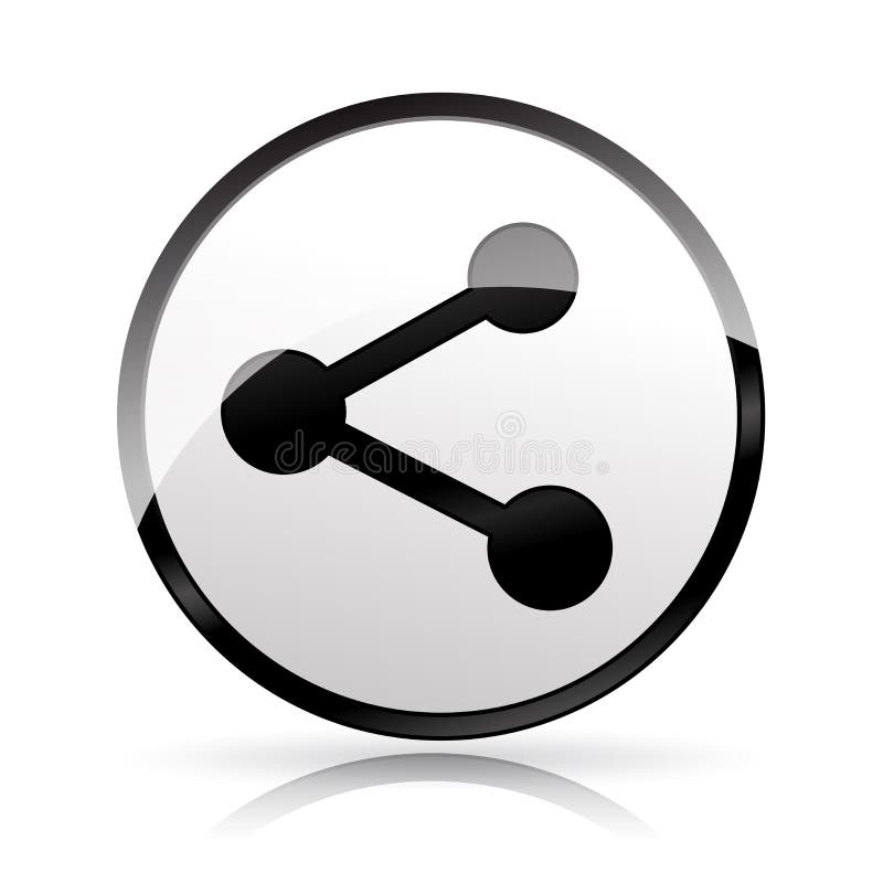 Share Icon on White Background Stock Vector - Illustration of icon ...