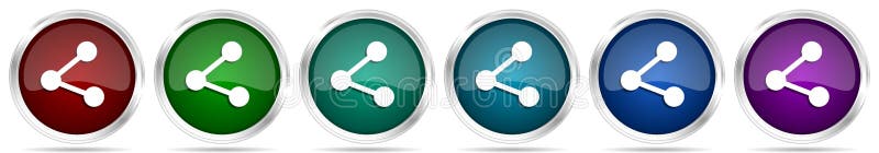 Metallic share button stock vector. Illustration of internet - 30968572