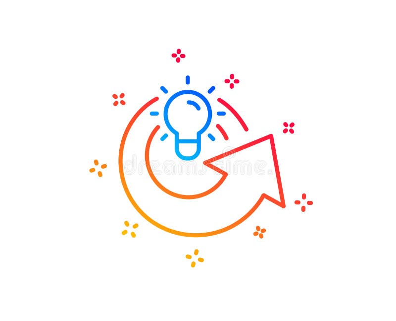 Share Idea Line Icon. Light Bulb or Lamp Sign. Vector Stock Vector ...