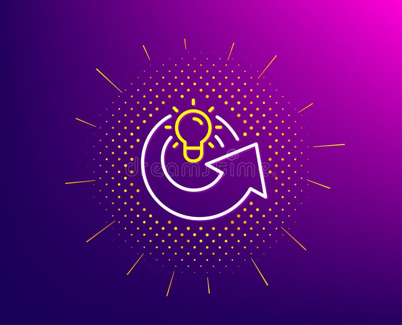 Share Idea Line Icon. Light Bulb or Lamp Sign. Vector Stock Vector ...