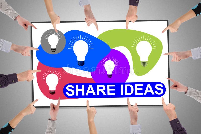 Share Ideas Concept on a Whiteboard Stock Photo - Image of share ...