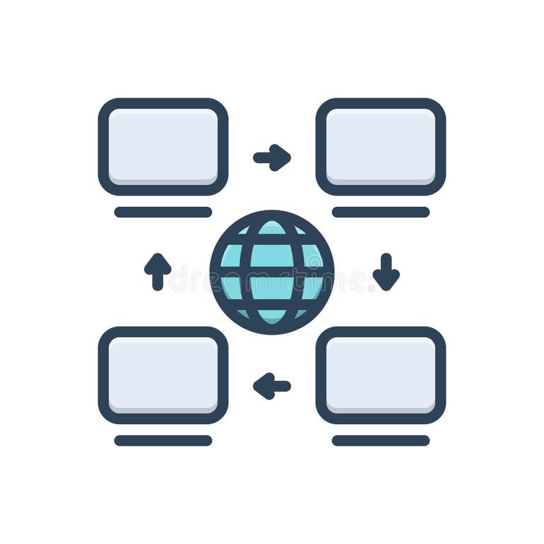 Color Illustration Icon for Share Information, Share and Networking ...