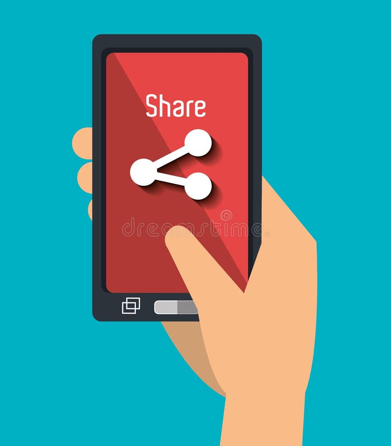 Share Internet Entertainment Stock Illustration - Illustration of share ...