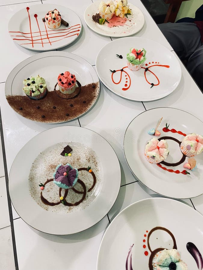 Share Kinds of Dessert Plating Stock Photo - Image of party, lunch ...