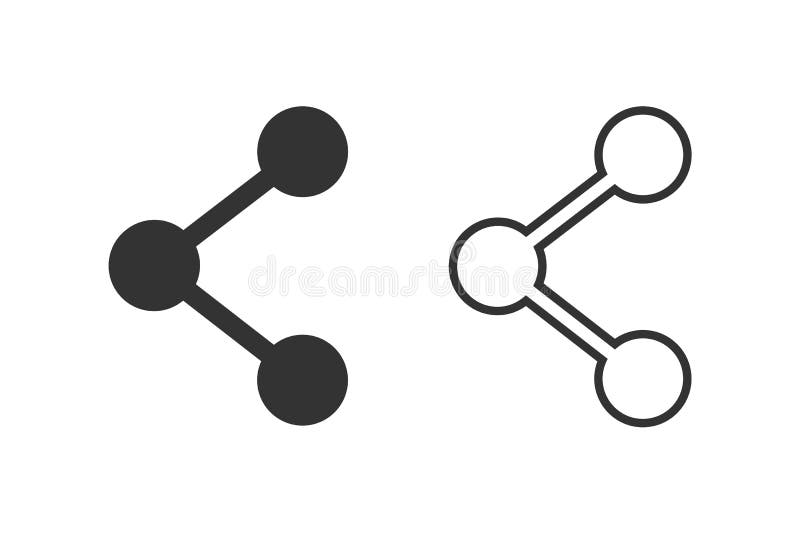 Share Line Icon Set, Social Media Connection. Stock Vector ...