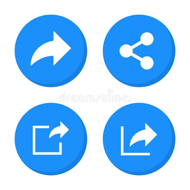 Share Link Button Icon in Flat Design. Hyperlink Concept Stock Vector ...