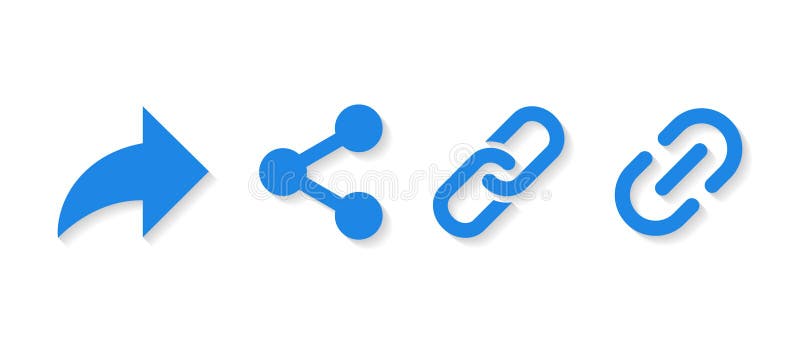 Share and Link Icon Vector in Flat Style. Arrow Repost and Hyperlink ...