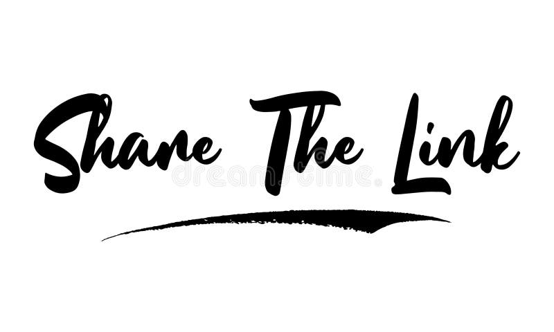 Share the Link Stylish Bold Text Lettering Typography Vector Design ...