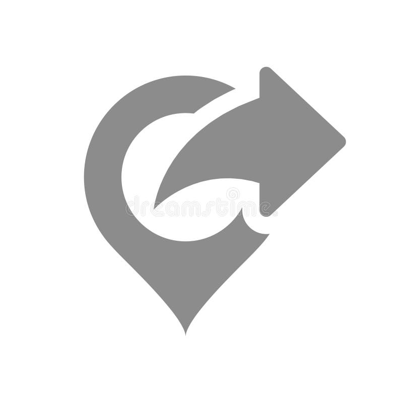 Share Location and Direction Vector Icon Stock Vector - Illustration of ...
