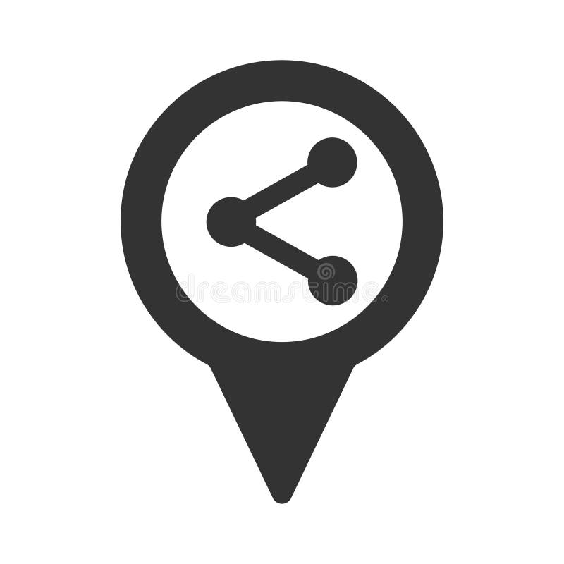 Share location icon stock vector. Illustration of social - 263833084