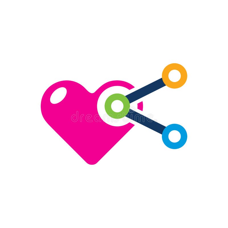 Love Share Icon Logo Design Element Stock Vector - Illustration of ...
