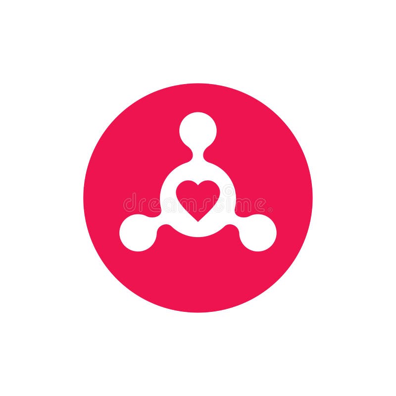 Share Love Logo Icon Design Template Elements, Heart and Hub Connection ...