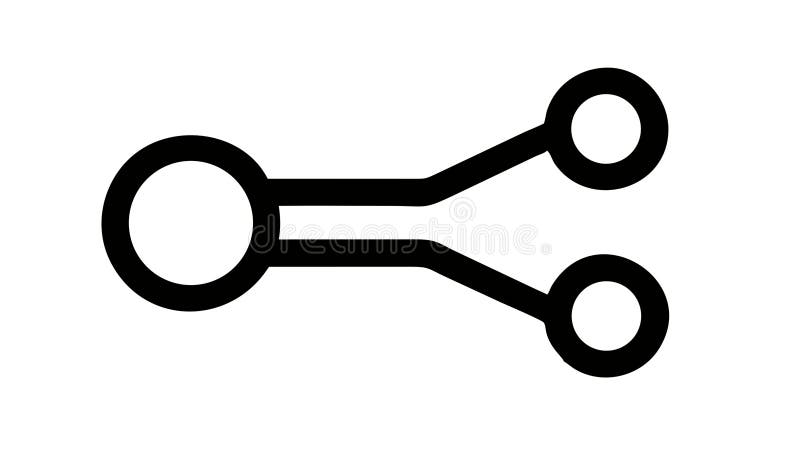 Share Node Connection Icon for Social Network Data Link, Vector Design ...