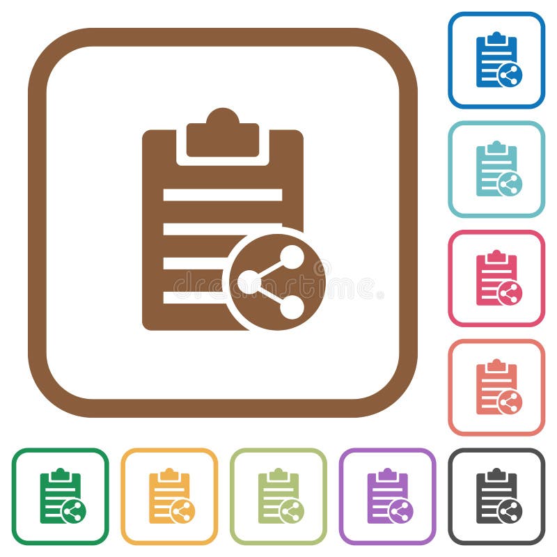 Share note simple icons stock vector. Illustration of frames - 188841399