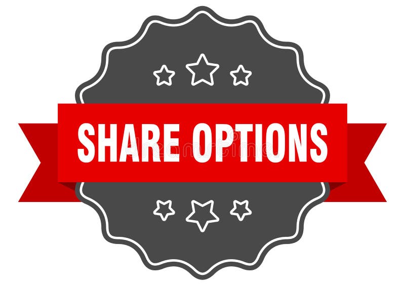 Share options label stock vector. Illustration of circle - 194924333