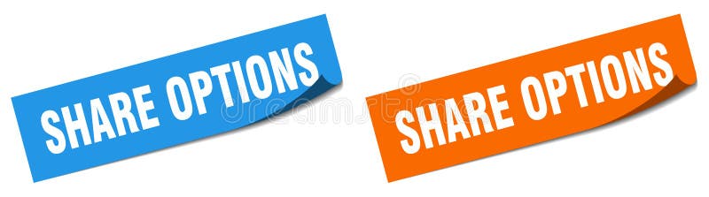 Share Options Sticker. Share Options Sign Set Stock Vector ...