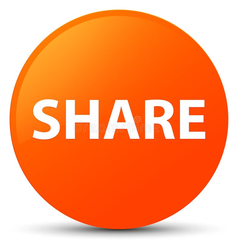 Share orange round button stock illustration. Illustration of divide ...