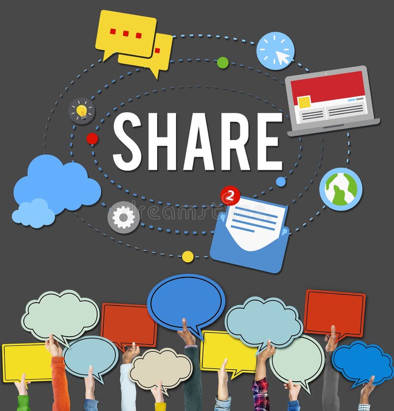 Share Post Media Trending Social Media Concept Stock Illustration ...