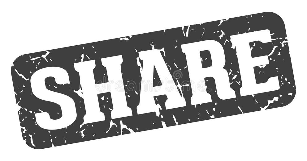 Share Rectangular Sign. Share Stamp Stock Vector - Illustration of ...