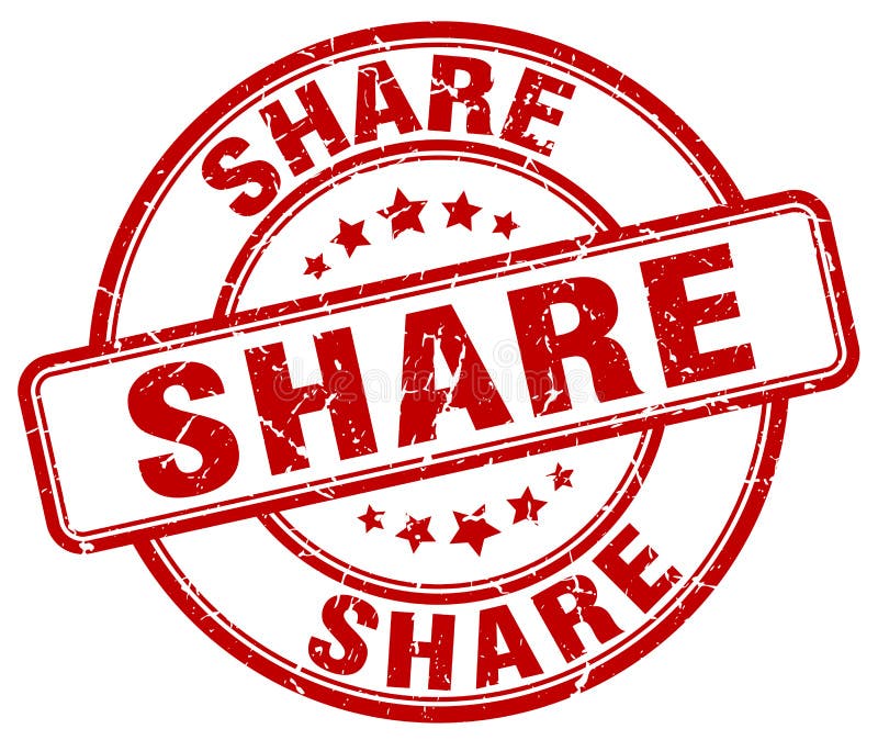 Share red stamp stock vector. Illustration of rubber - 119485796