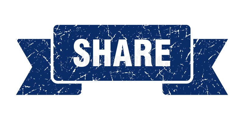 Share ribbon. stock vector. Illustration of sign, seal - 153586035