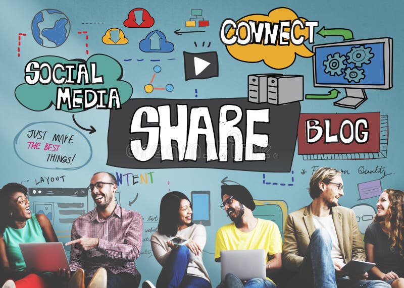 Share Sharing Communication Feedback Connect Concept Stock Image ...