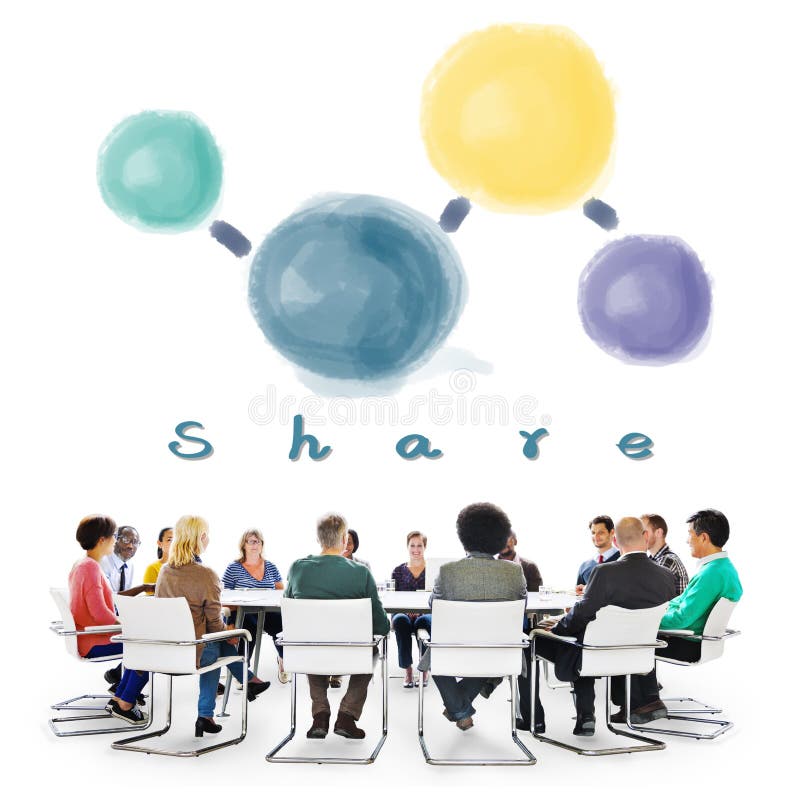 Share Sharing Connecting Network Social Media Concept Stock Photo ...