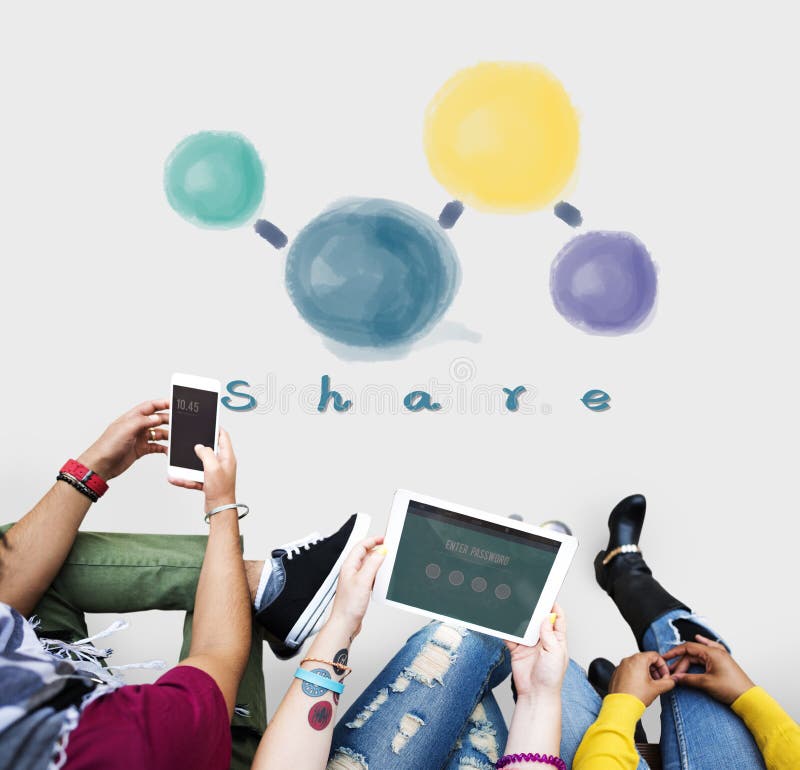 Share Sharing Connection Networking Concept Stock Photo - Image of ...