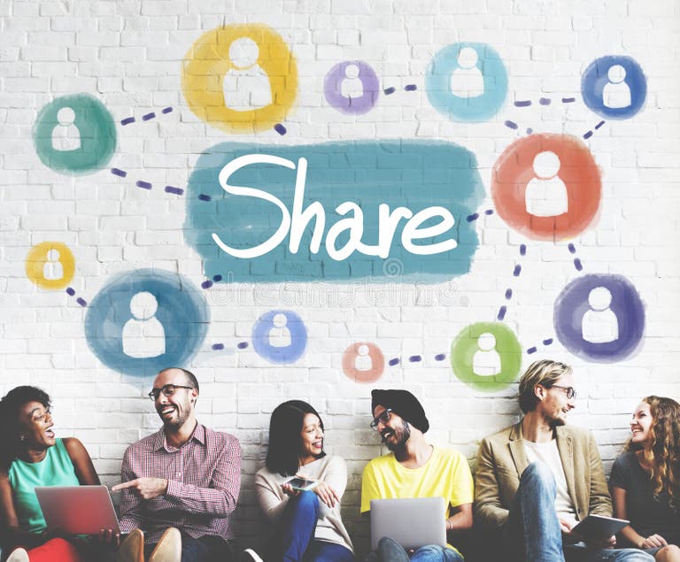 Share Sharing Connection Networking Concept Stock Photo - Image of ...