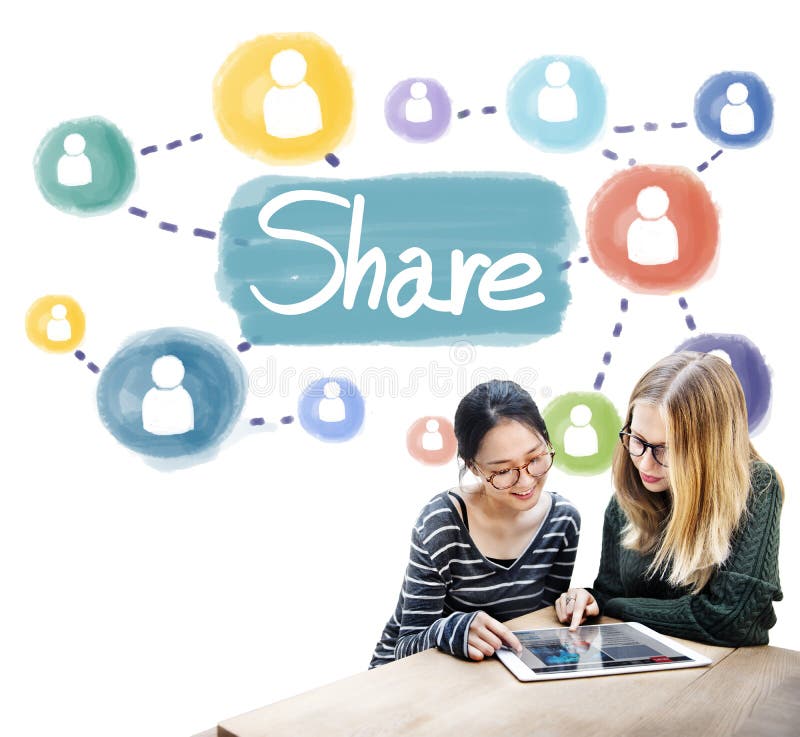 Share Sharing Portion Media Connection Feedback Concept Stock Photo ...