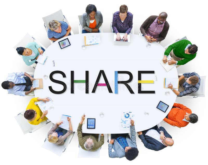 Share Sharing Networking Social Network Concept Stock Photo - Image of ...