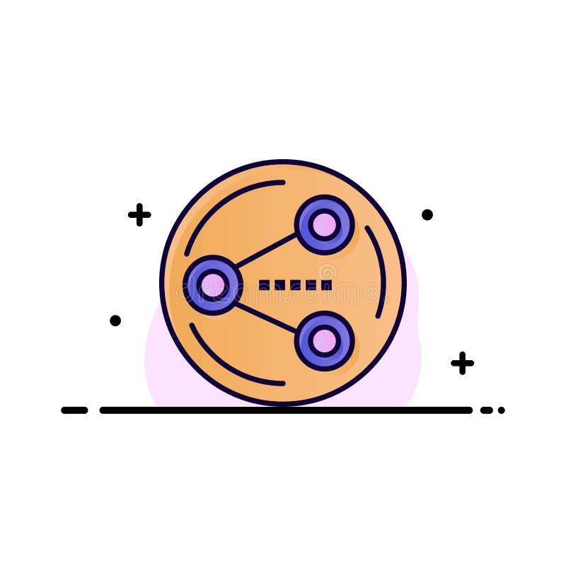 Share, Sharing, Social, Media Business Logo Template. Flat Color Stock ...