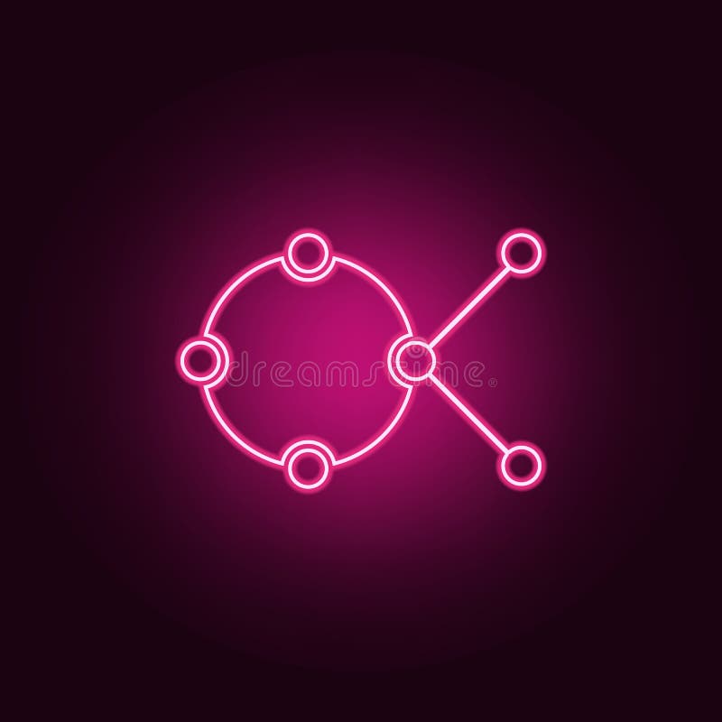 Share Sign Icon. Elements of Web in Neon Style Icons Stock Illustration ...