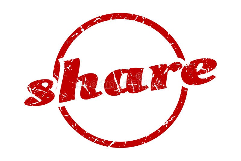 Share Sign. Share Round Vintage Stamp Stock Vector - Illustration of ...