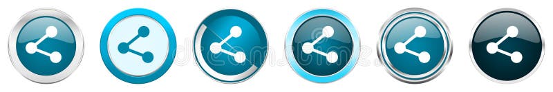 Metallic share button stock vector. Illustration of internet - 30968572