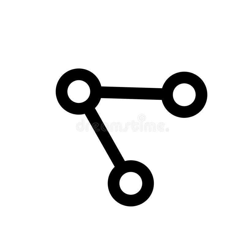 Share Social Icon Line Isolated on White Background. Black Flat Thin ...