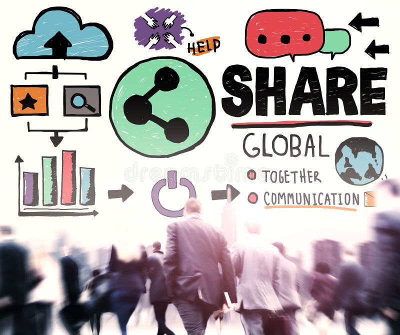 Share Social Media Connection Social Networking Communication Co Stock ...