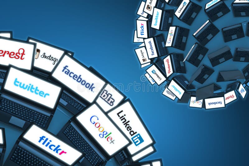 Share with Social networks editorial photography. Illustration of media ...