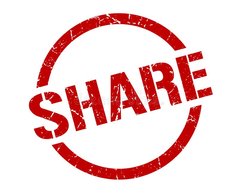 Share stamp stock vector. Illustration of circle, isolated - 136944777