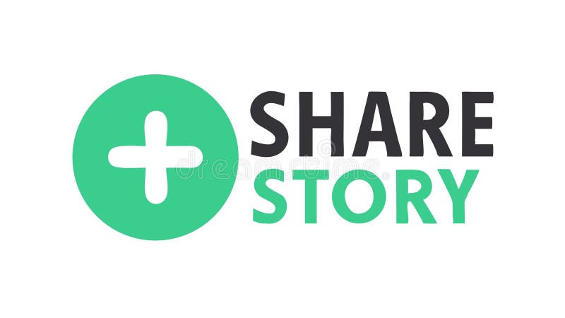 SHARE STORY Text Icon, Social Media Content Creation, Vector Design ...