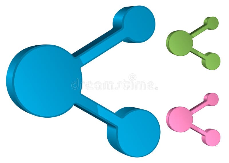 Share Symbol 3D, Vector Illustration Stock Vector - Illustration of ...