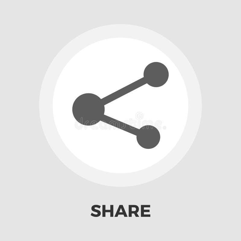 Share symbol icon flat stock vector. Illustration of data - 89761285