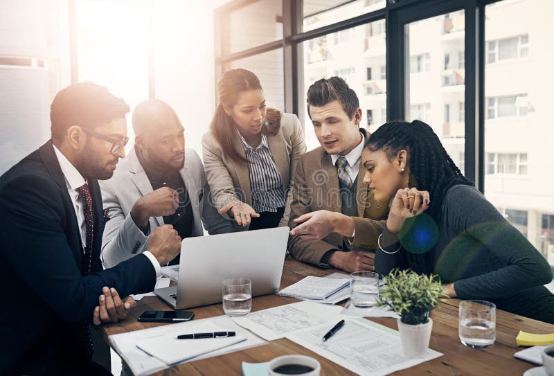 Share the Task, Share the Success. a Group of Young Businesspeople ...